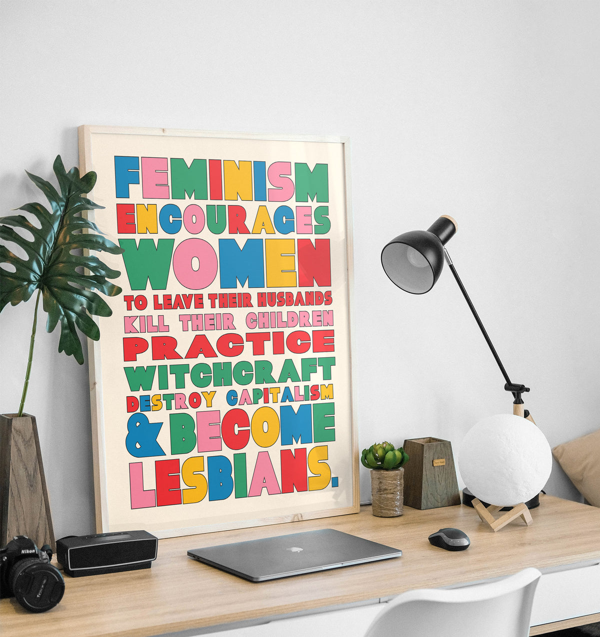 Feminism Encourages Women Print - KUKU STUDIOS | Kuku Studio